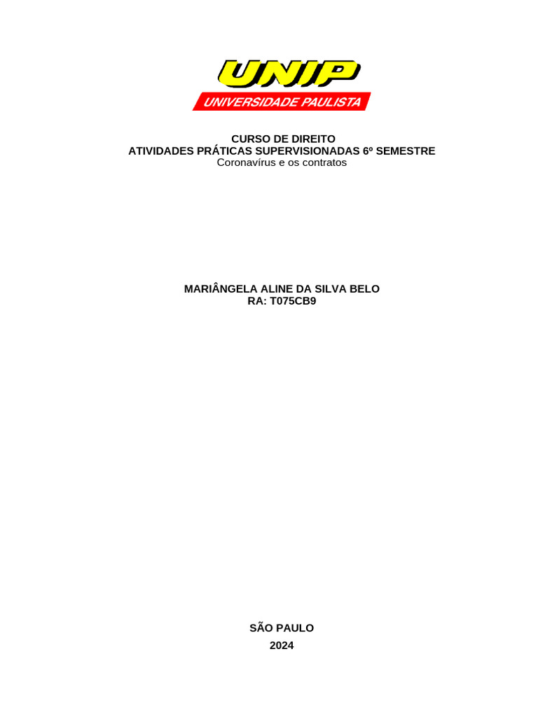 APS (6 SEMESTRE) - Unip | PDF | Economia