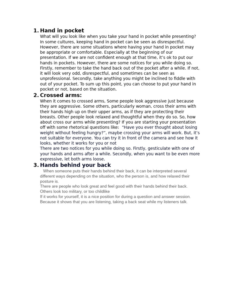 Hand in Pocket Script | PDF