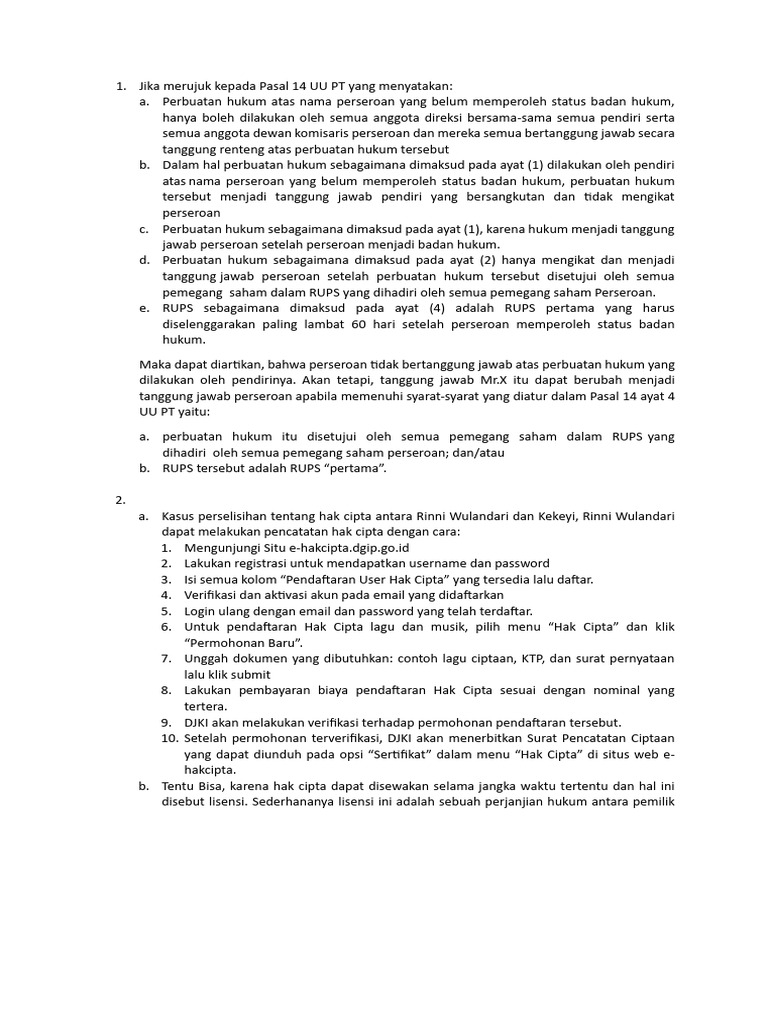 Tugas 2 - Hukum Bisnis | PDF