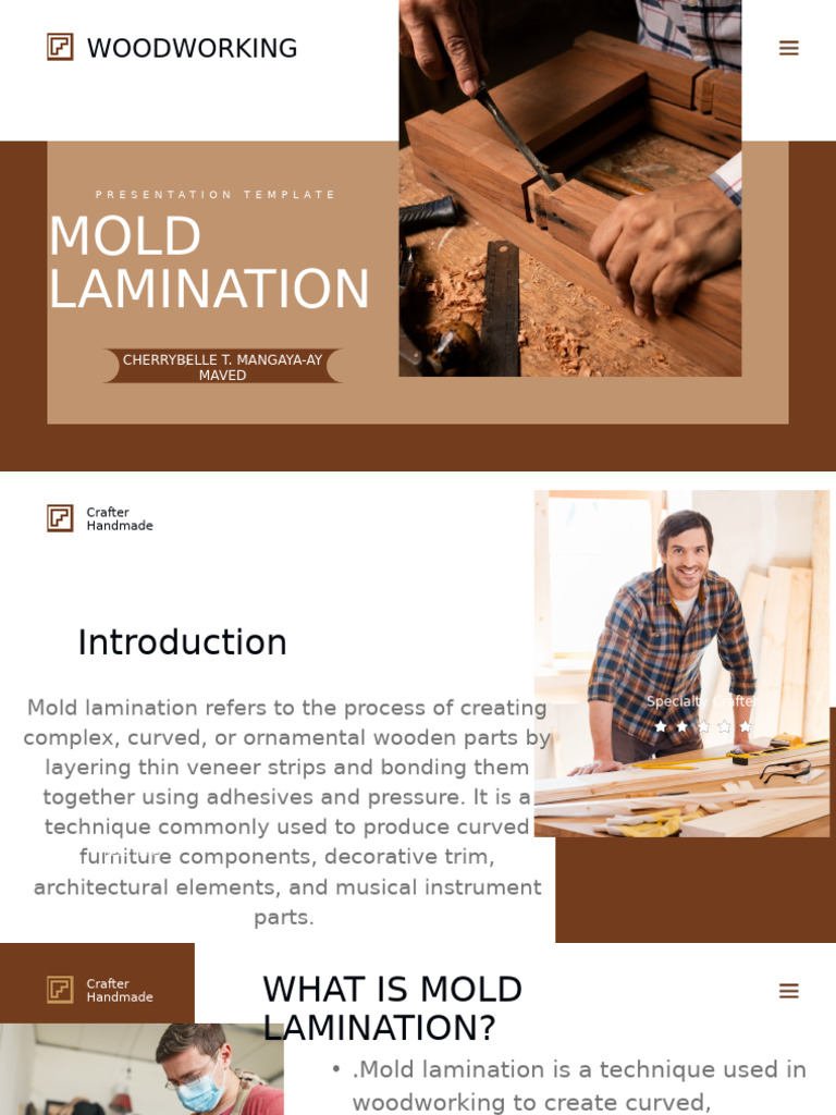 Wood Handmade Craft Presentation | PDF | Lamination | Woodworking