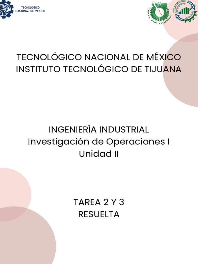 Ejer. Resueltos Tarea 2 y 3 | PDF | Hogar, jardinería y bricolaje
