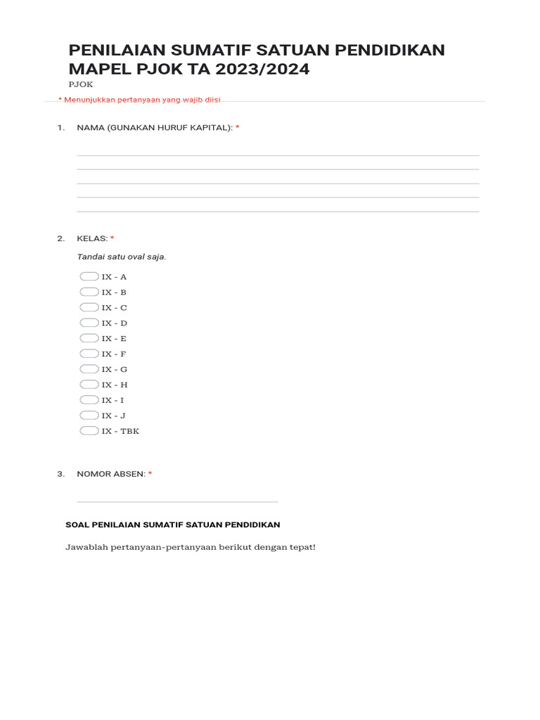 PSSP Pjok 2024 | PDF