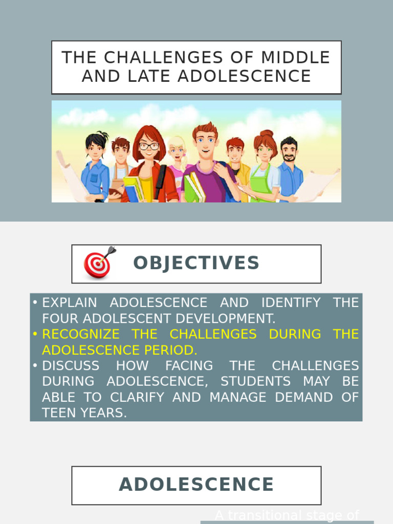 Q1 L4 Challenges of Adolescence | PDF | Adolescence | Childhood