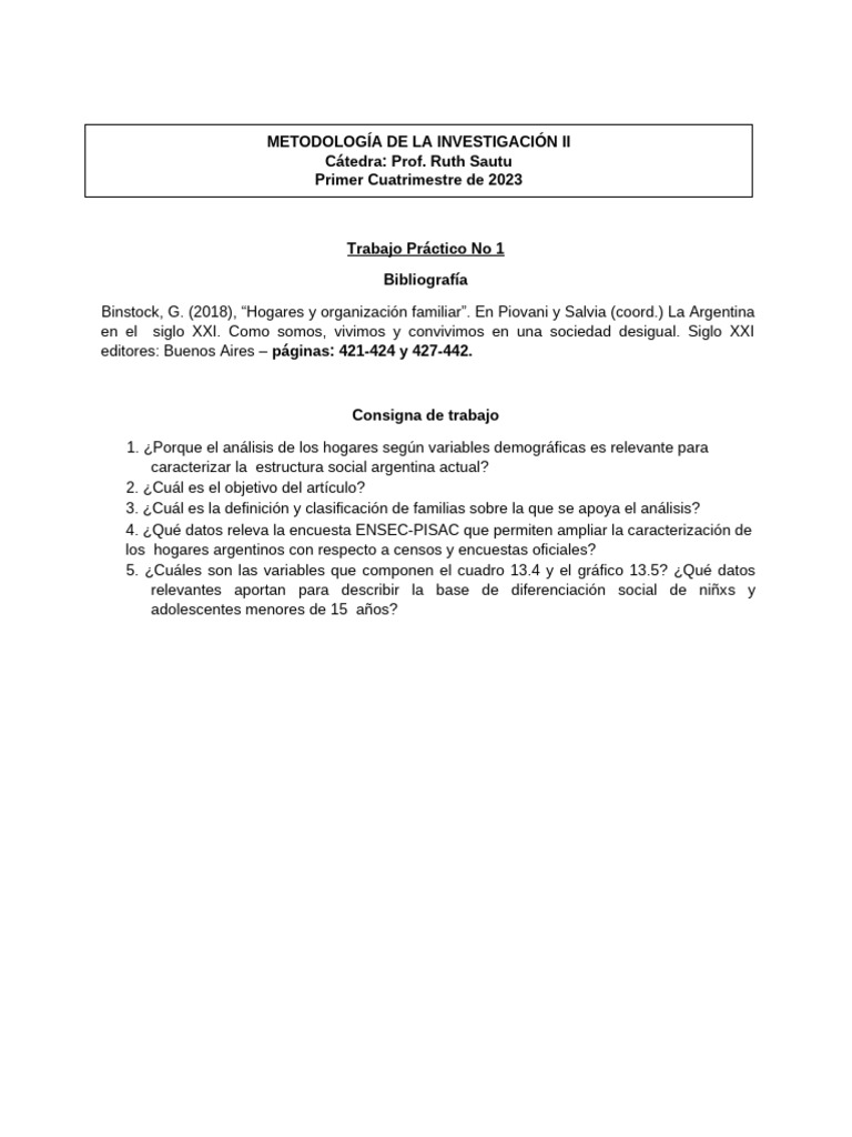 GuÃ A TP1 Binstok M2 2023 | PDF