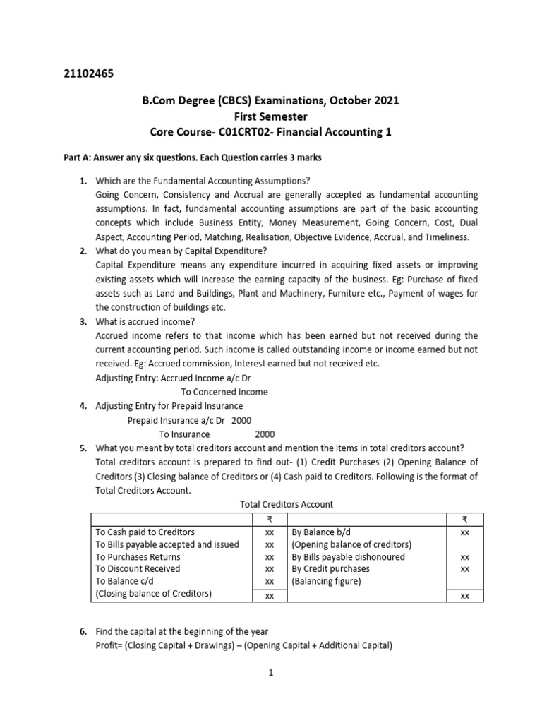 Financial Accounting Paper753 | PDF | Expense | Finance & Money Management