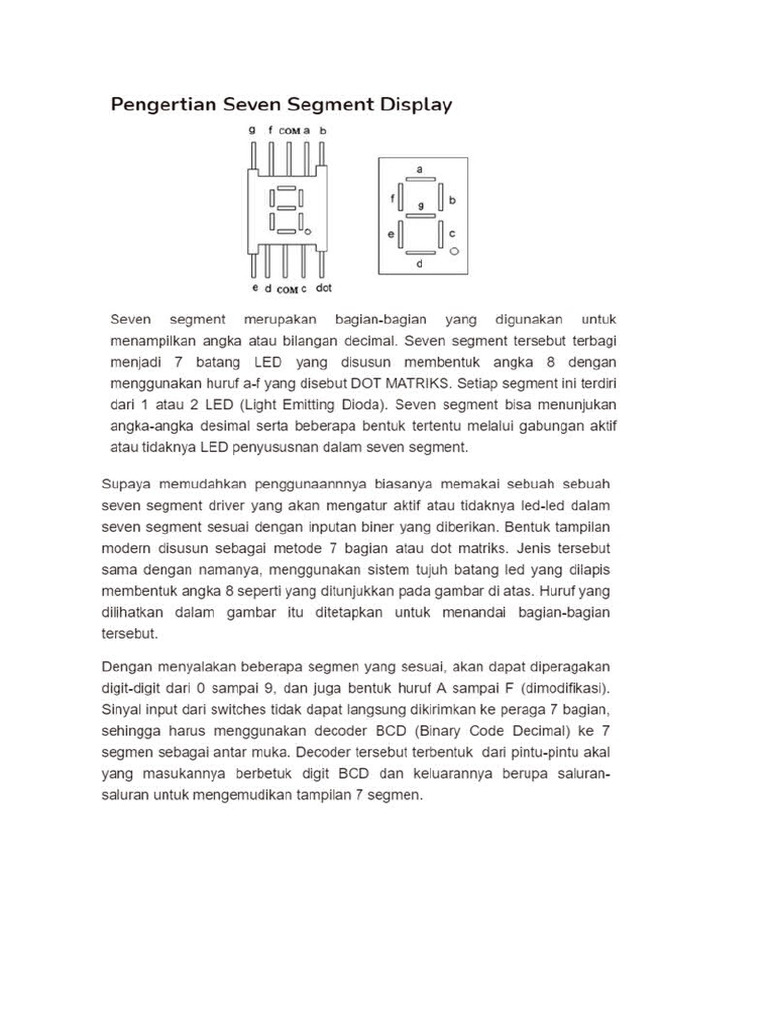 SEVEN Segmen Dislay | PDF