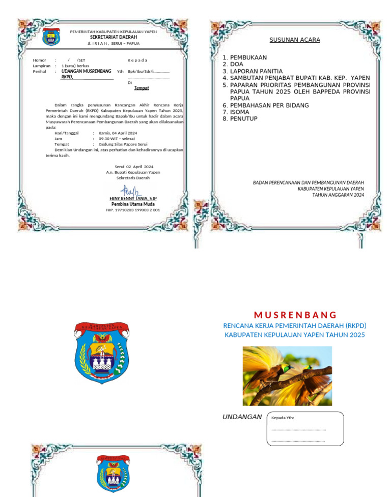 Undangan Musrenbang 2024 | PDF