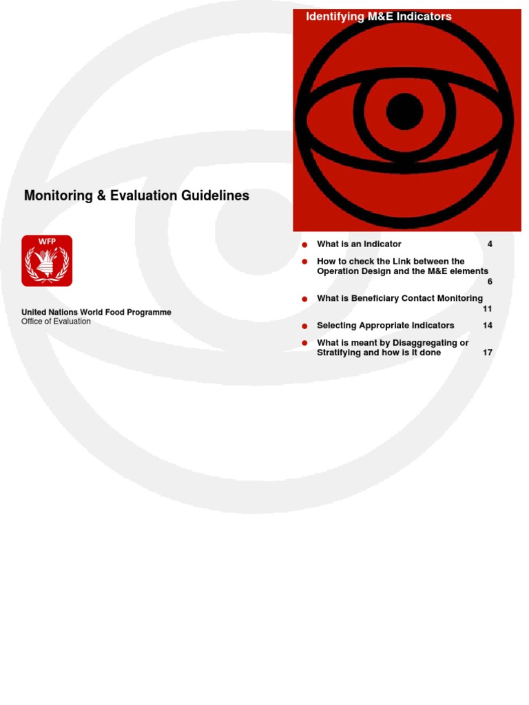 Identifying M&E Indicators: A Guide | PDF | Stratified Sampling ...