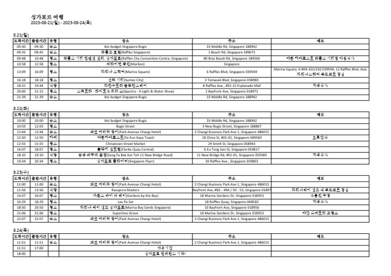 MYRO - 싱가포르 여행 | PDF