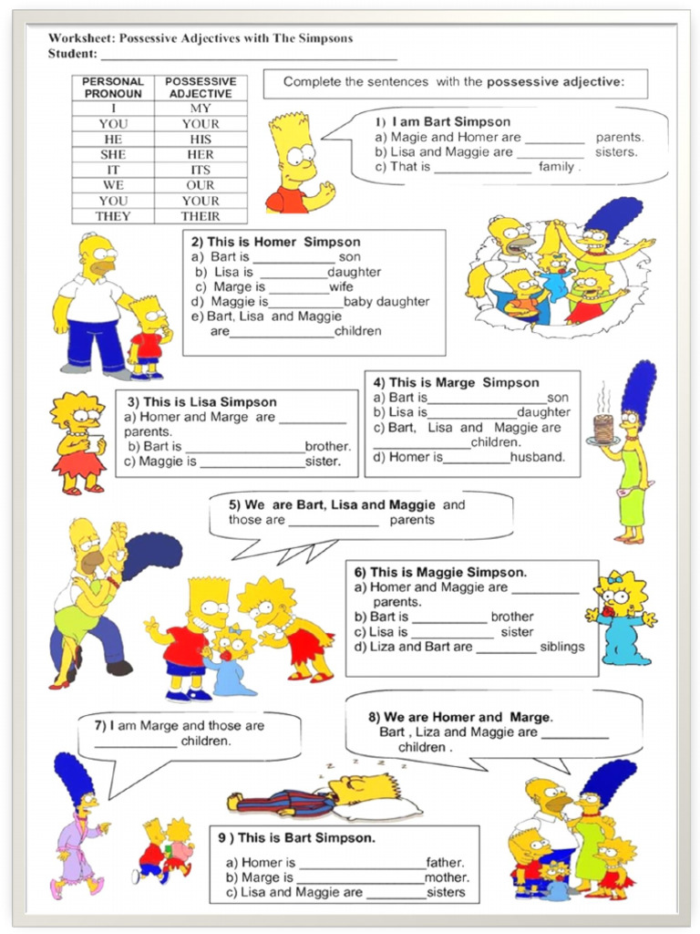 Family Members and Possessive Adjectives | PDF