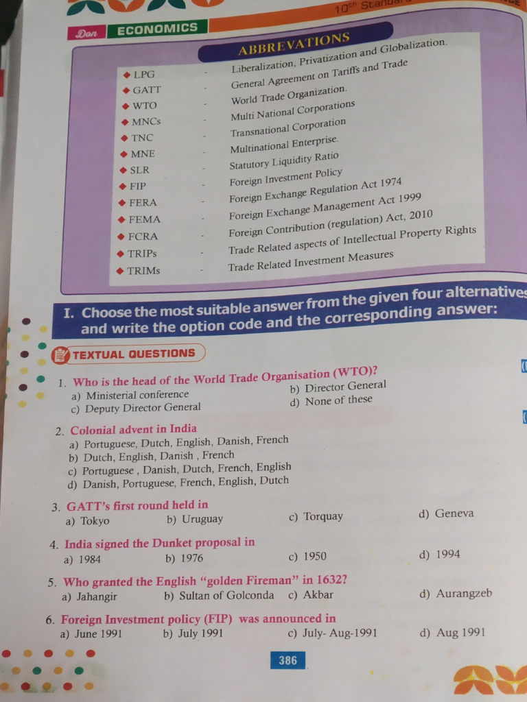 Unit 2 | PDF | World Trade Organization | General Agreement On Tariffs ...