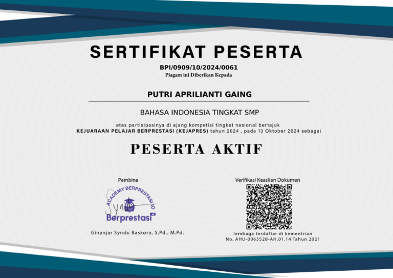 Bpi Certificate | PDF