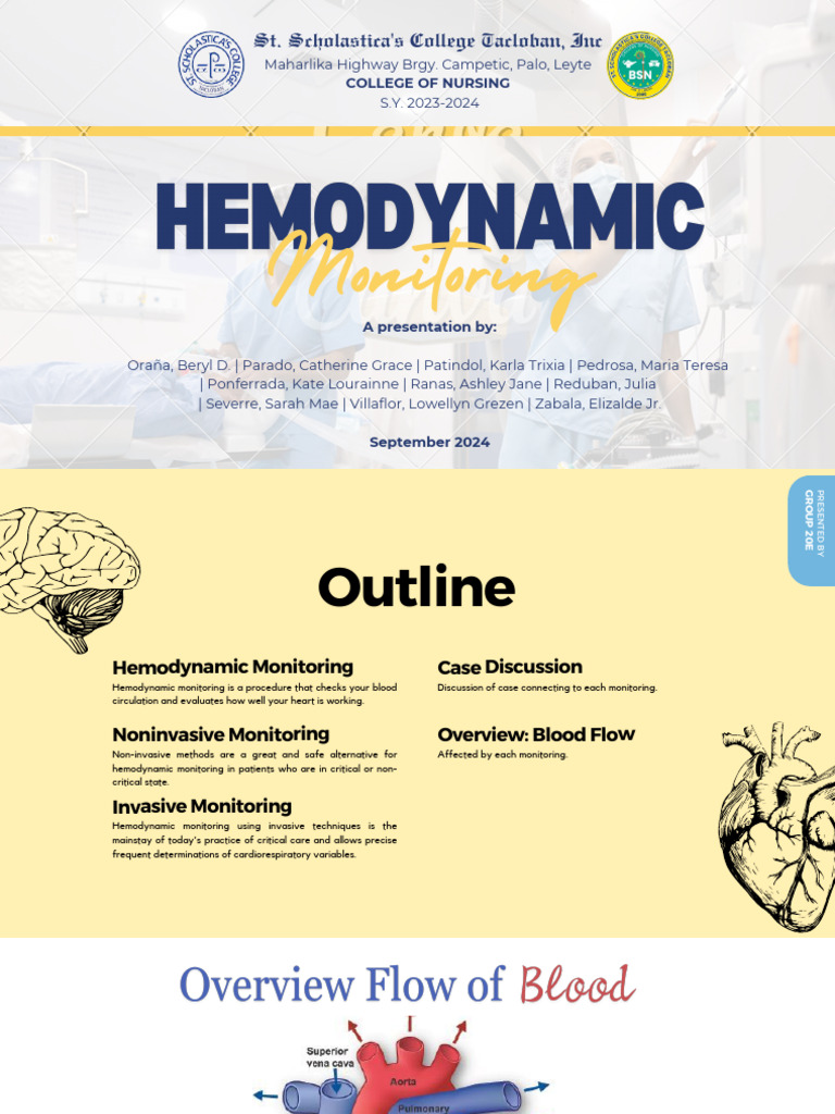 Hemodynamic Monitoring Slides 20240915 121616 0000 1 | PDF | Heart | Vein