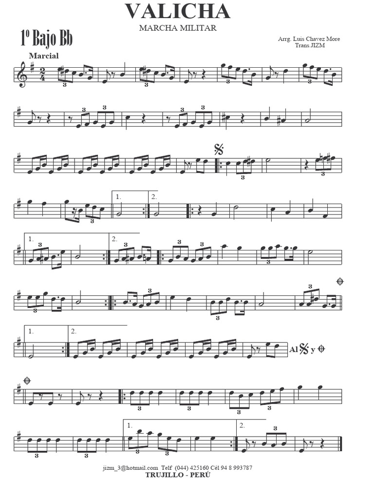 Valicha Marcha Militar-1 | PDF