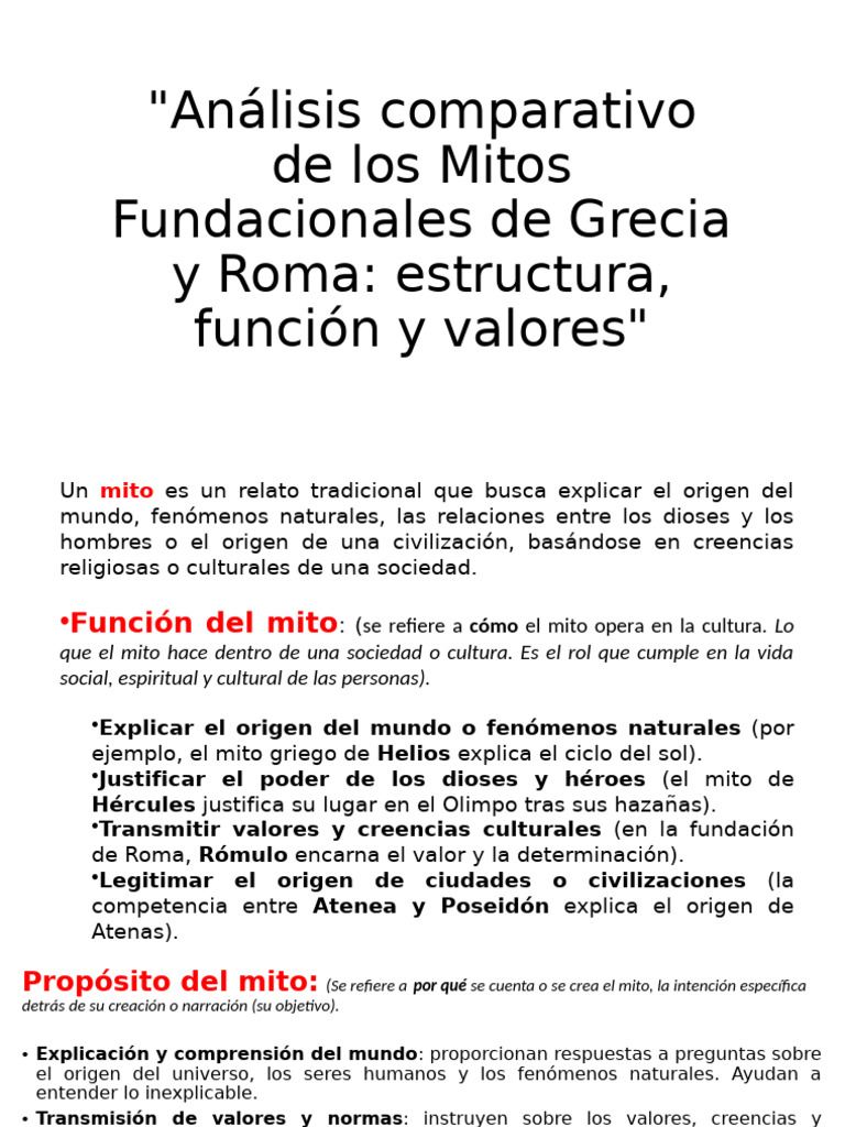 Análisis Comparativo de Los Mitos | PDF | Mitología griega | Eneas