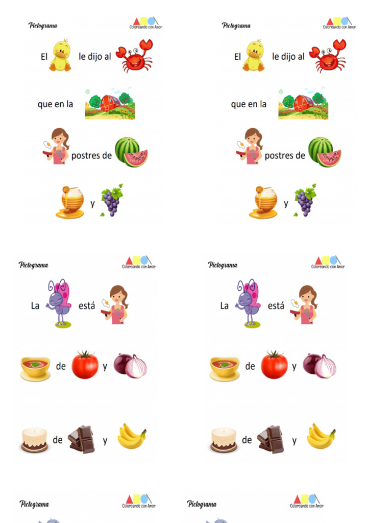 Cuentos con pictogramas para inicial | PDF
