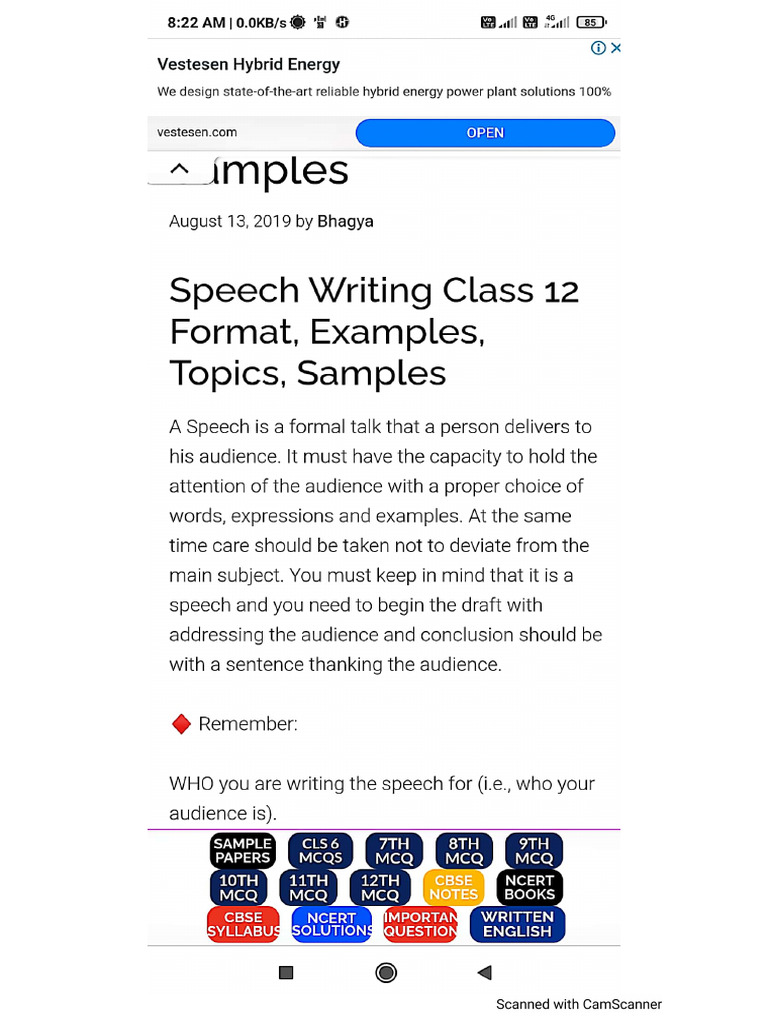 Speech Writing | PDF