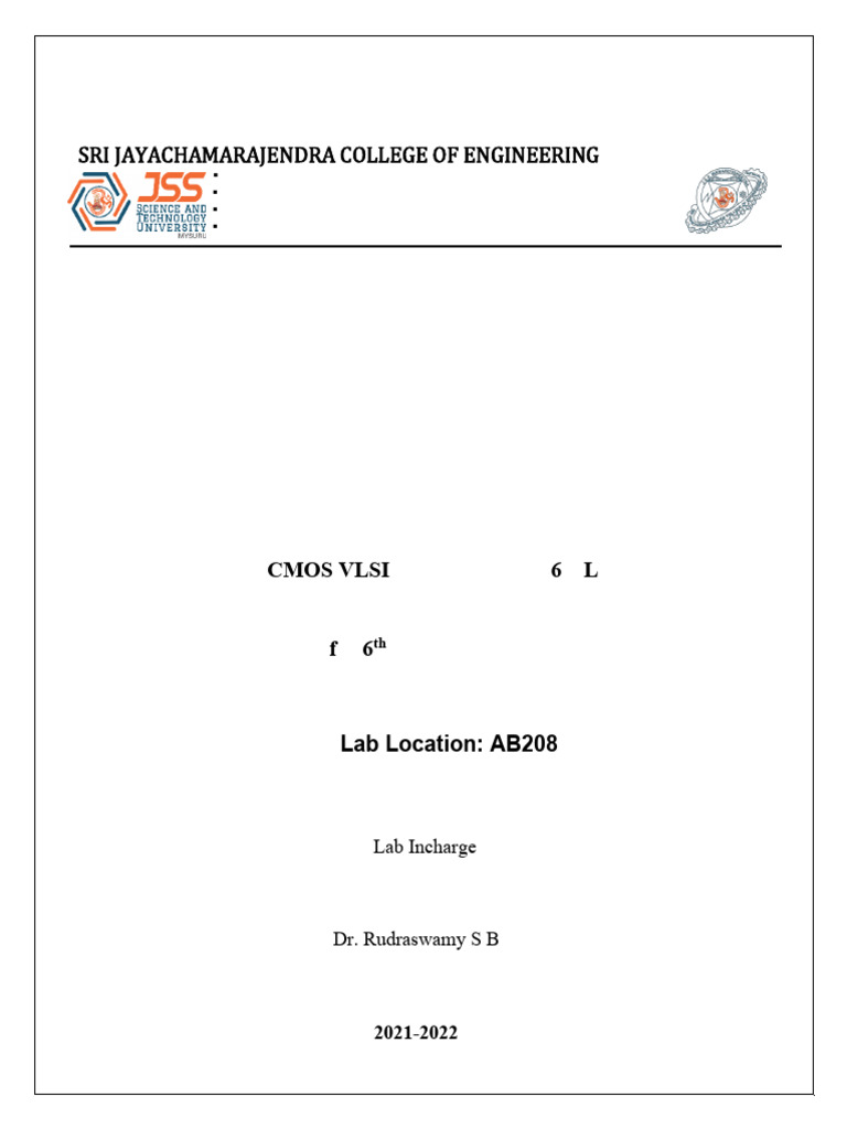 VLSI Lab-Manual | PDF | Cmos | Amplifier