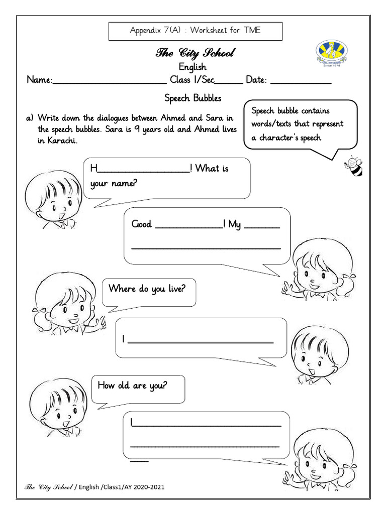 Appendix 7 A Speech Bubble - PDF | PDF | Career & Growth | Foreign ...