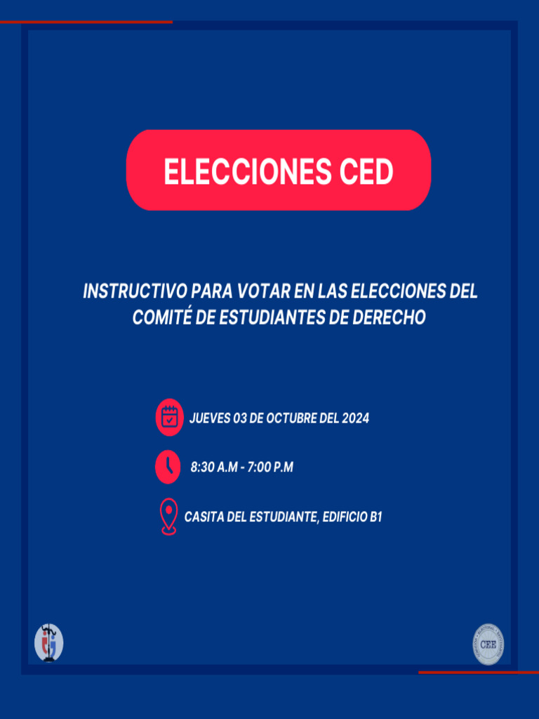 Instructivo para Votar en Las Elecciones Ced | PDF | Ciencias sociales | Derecho