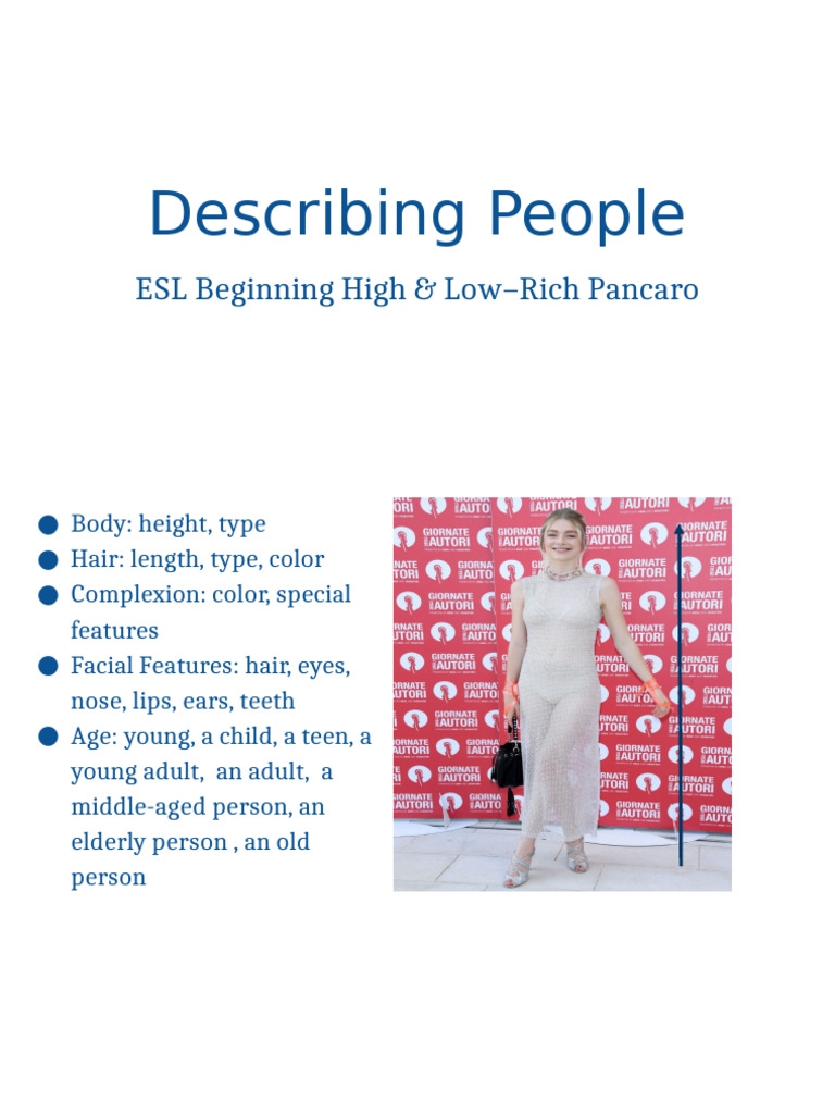 Describing People | PDF | Hair | Eye Color