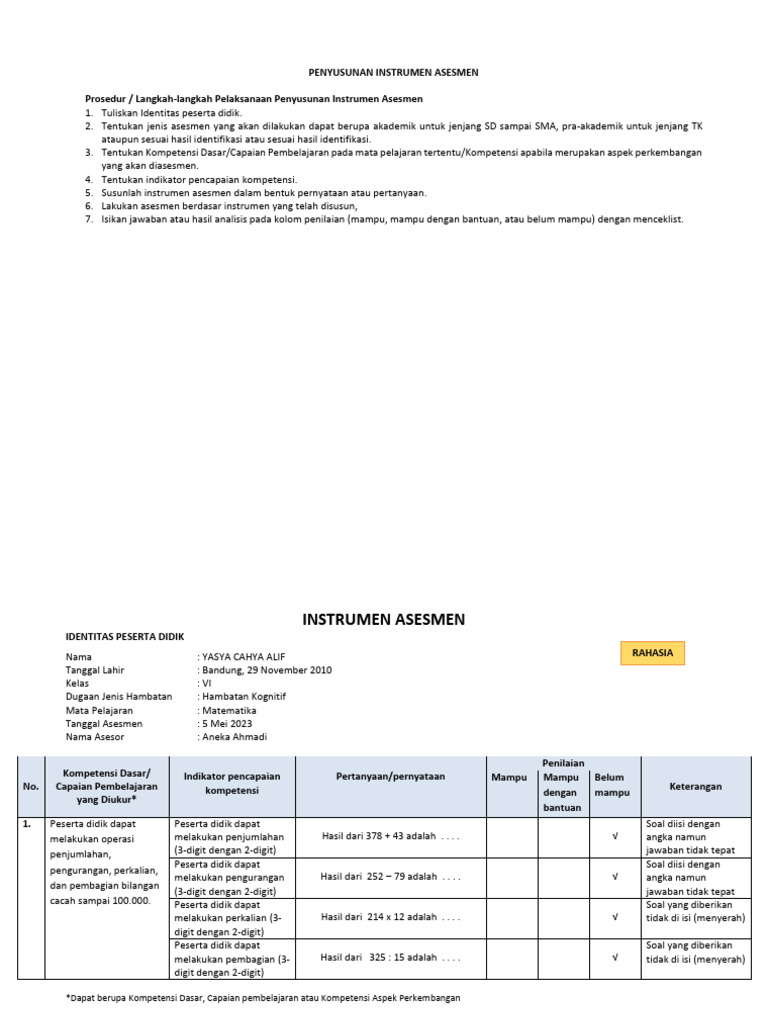 Aneka Ahmadi - Lembar Kerja 2 Instrumen Asesmen-2 | PDF