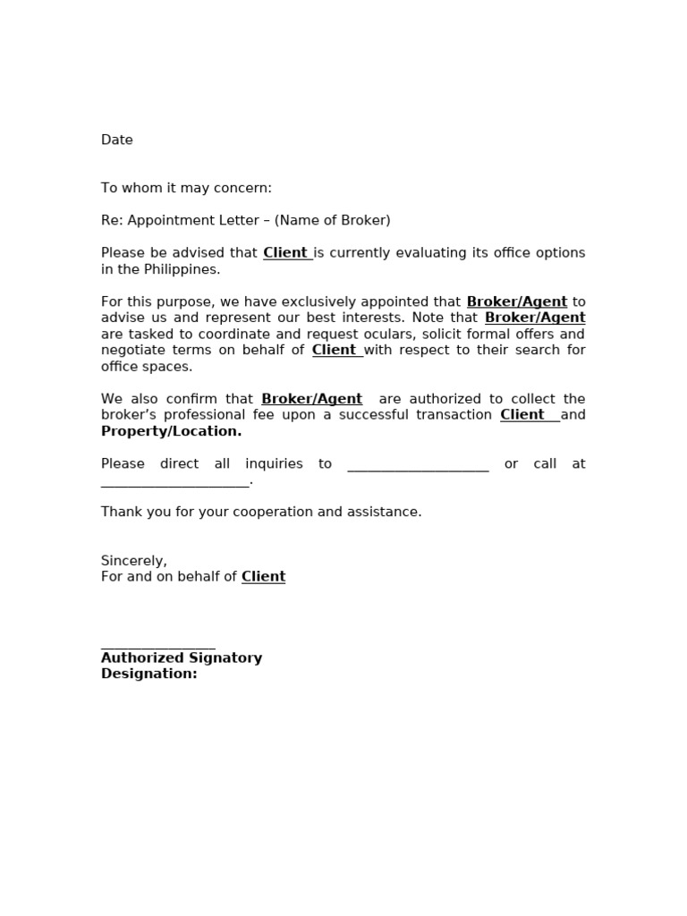 Appointment Letter - PRO-FORMA | PDF