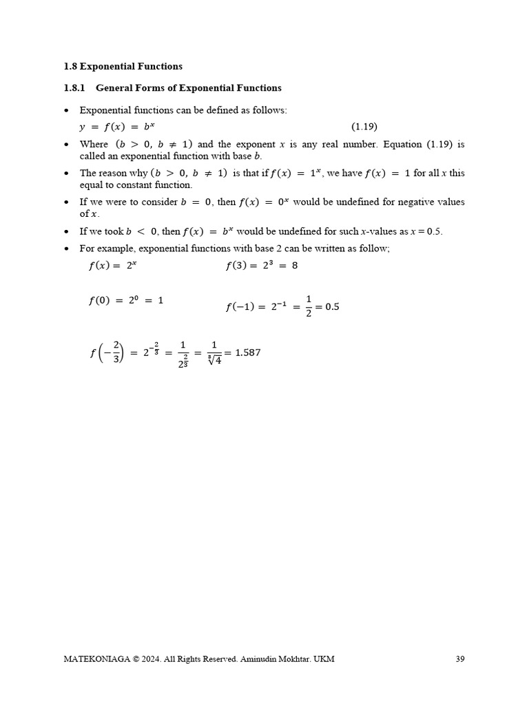 EPPD1043-topic 01 Functions - Part 5 - Exponential and Logarithma | PDF | Logarithm | Exponentiation