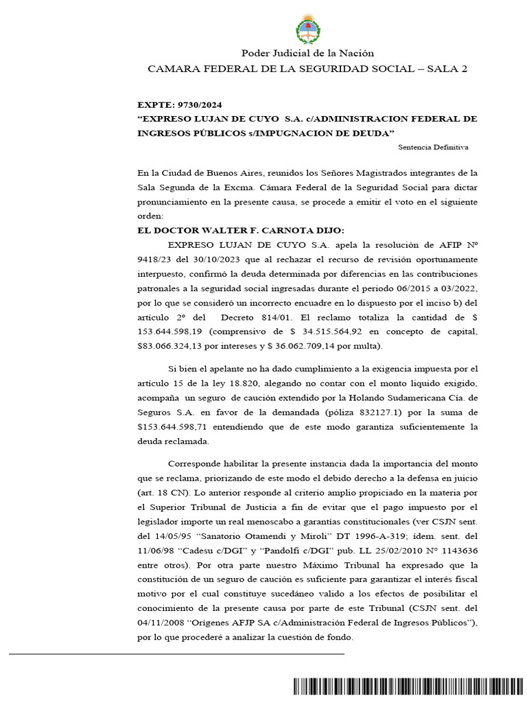 Fallo 2 | PDF | Pequeñas y medianas empresas | Judicaturas