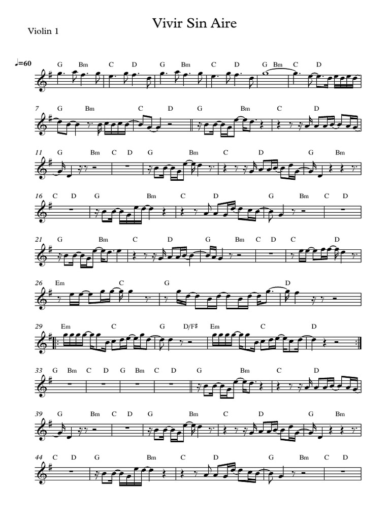 Vivir Sin Aire - Violin 1 | PDF | Ouverture (échecs) | Échecs
