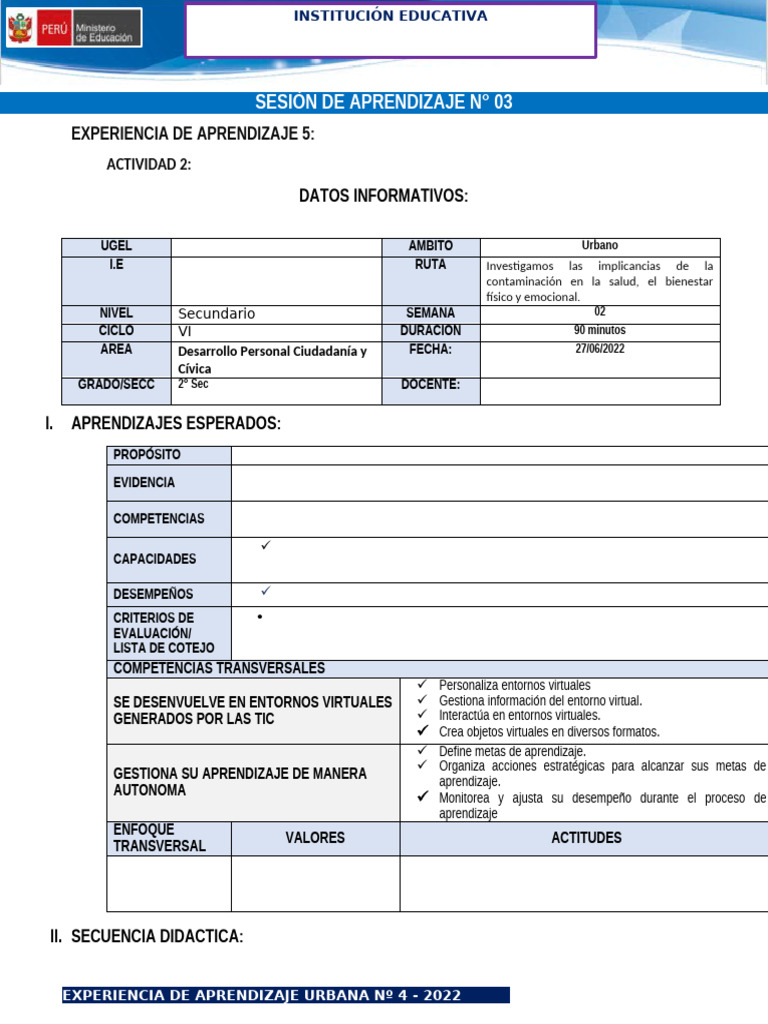 Sesion Dadzu | PDF | Aprendizaje | Evaluación