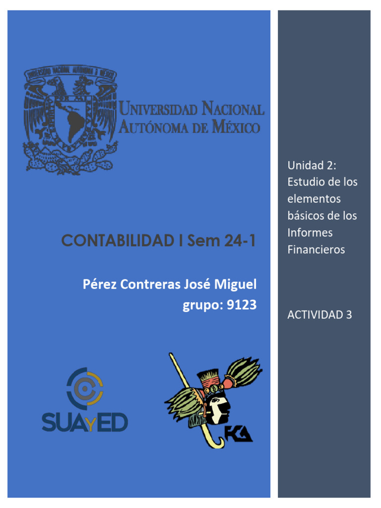 U2 Act3 Conta | PDF | Contabilidad | Bancos