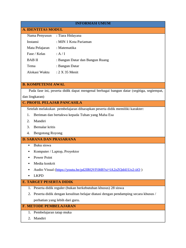 Modul Matematika 1 A | PDF | Karier & Perkembangan