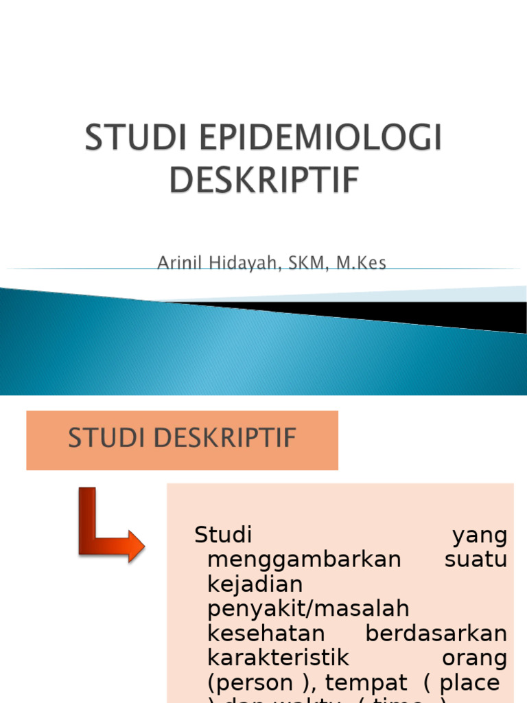 Desain Penelitian Epidemiologi Deskriptif | PDF | Sains & Matematika