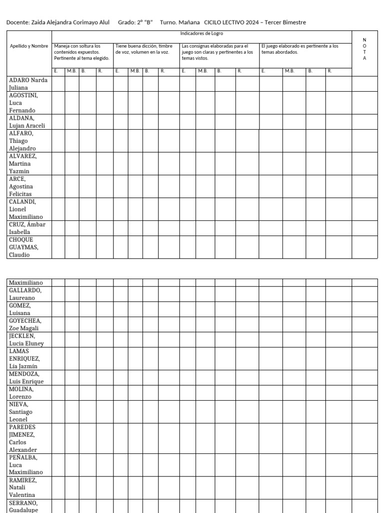 Rubrica para Evaluar Ciencias Naturales | PDF