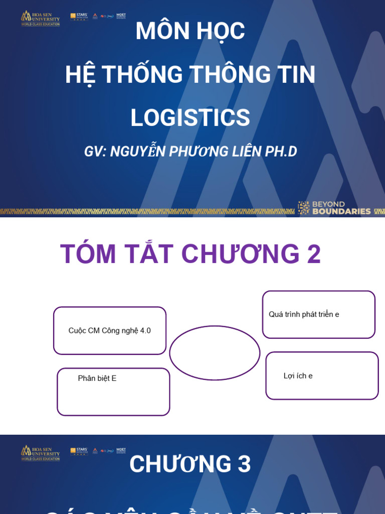 3 SVB3 HTTT Chapter 3 Cac YC Ve CNTT Ung Dung Trong Logistic | PDF