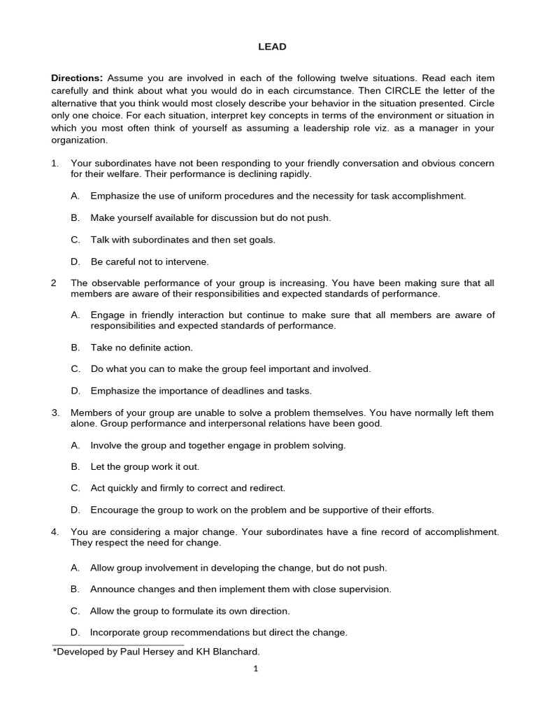 Lead | PDF | Leadership | Behavioural Sciences