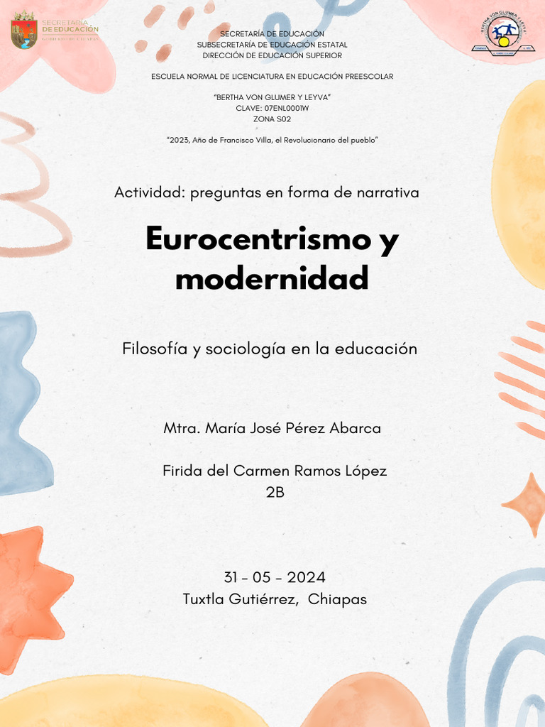 Eurocentrismo y Modernidad, Frida Ramos 2B | PDF | America latina | Conocimiento
