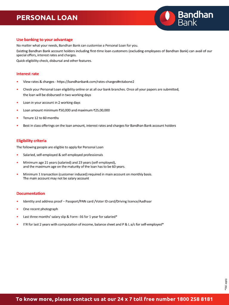 Personal Loan Brochure | PDF