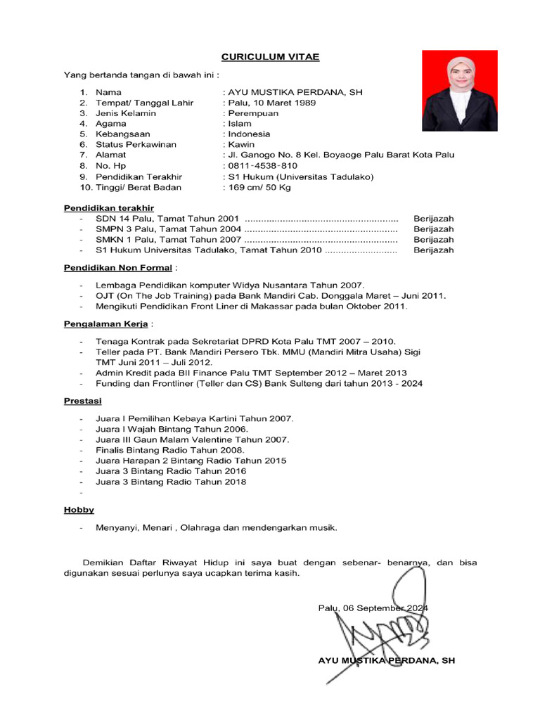 CV Ayu New | PDF
