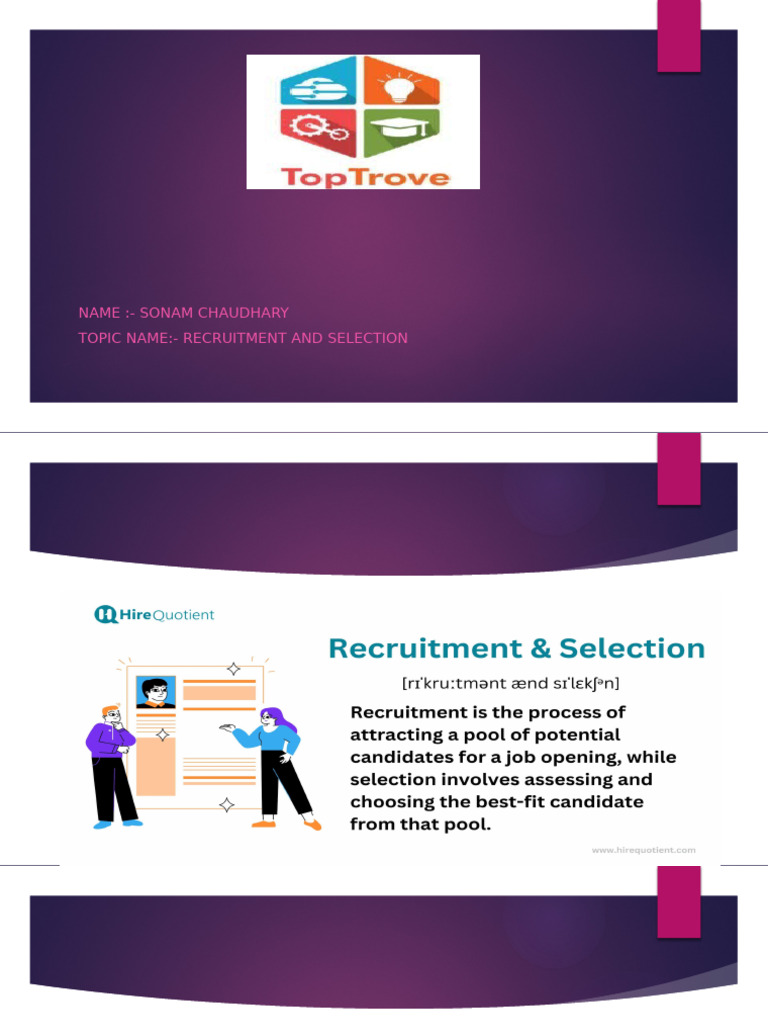 Recruitment and Selection Process Guide | PDF | Recruitment | Social ...