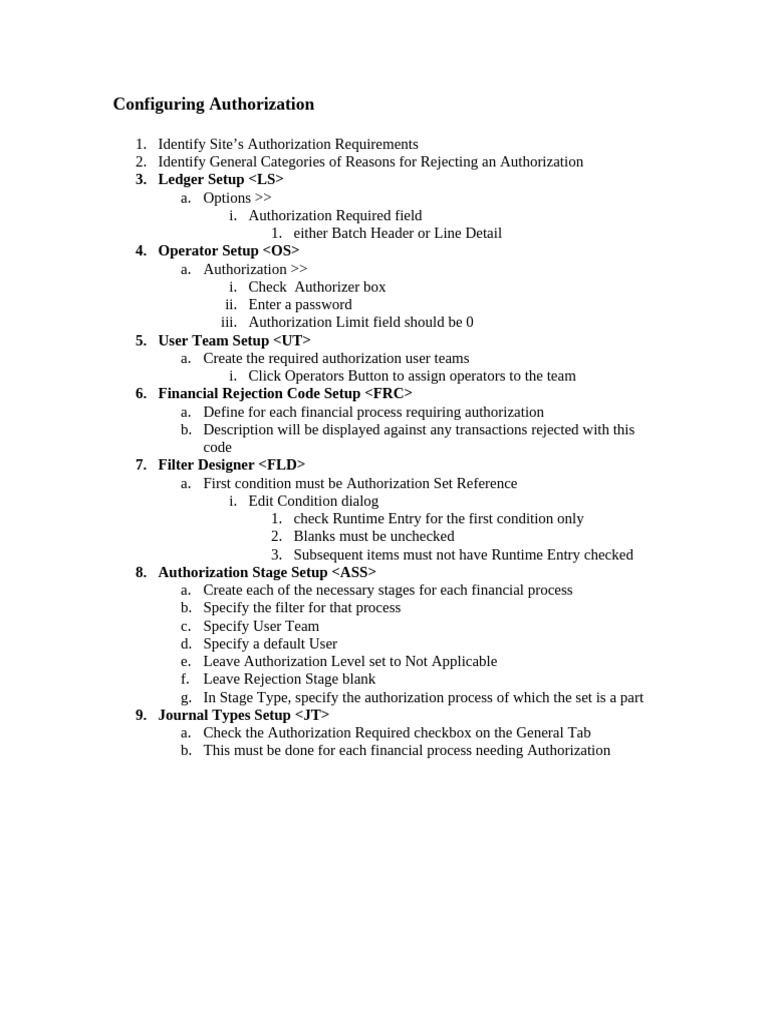Configuring Authorization Documentation | PDF | Computers