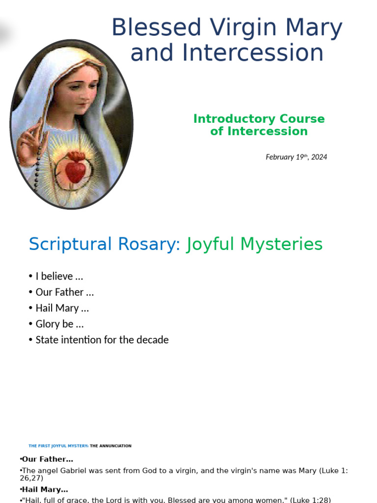Blessed Virgin Mary and Intercession PPT 2024 | PDF | Religious Belief And Doctrine | Theology