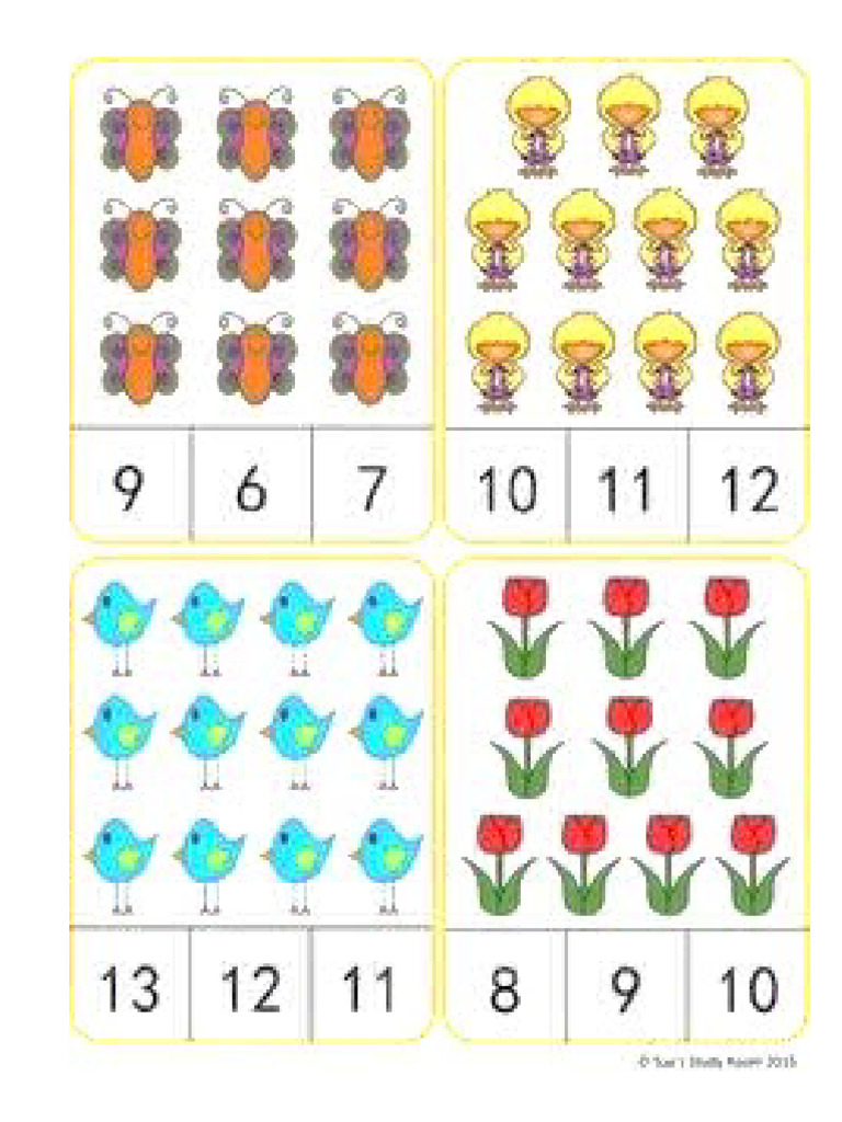 Tarjetas de Conteo10 A 20 | PDF