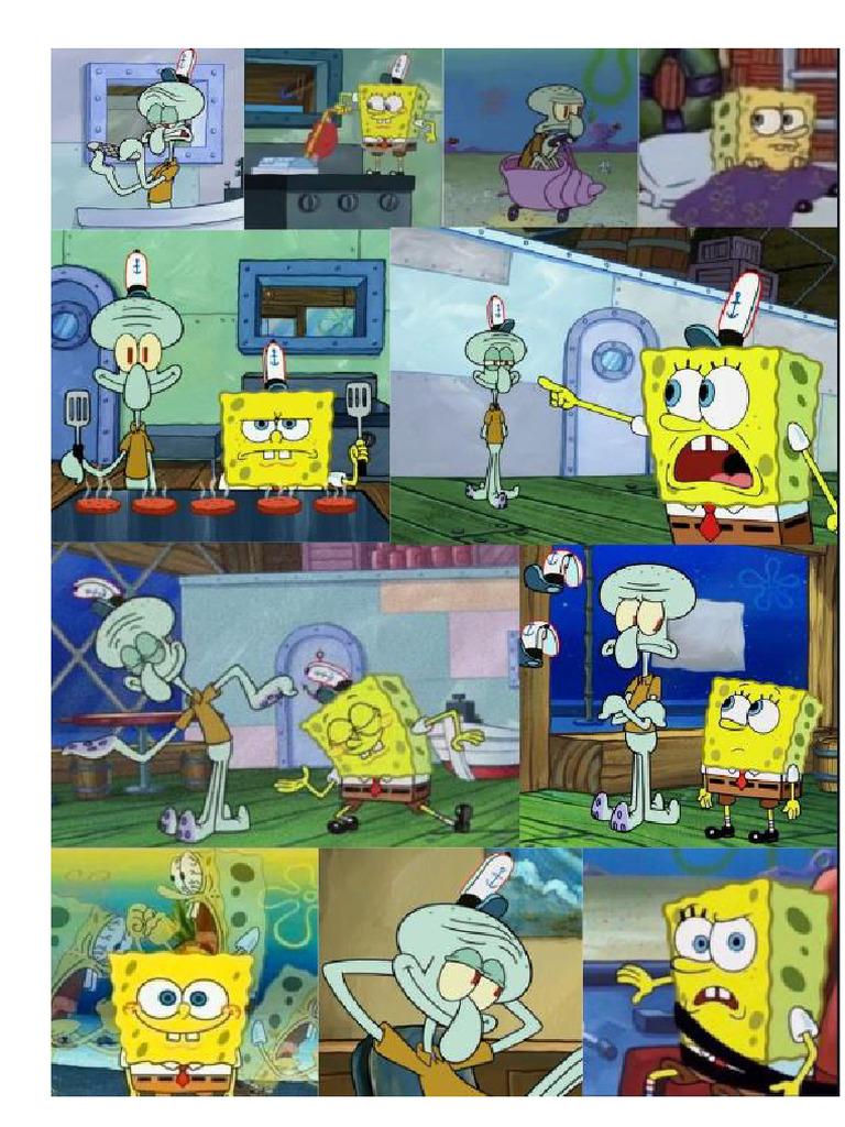 Spingebob and Squidward Page To Print Out | PDF