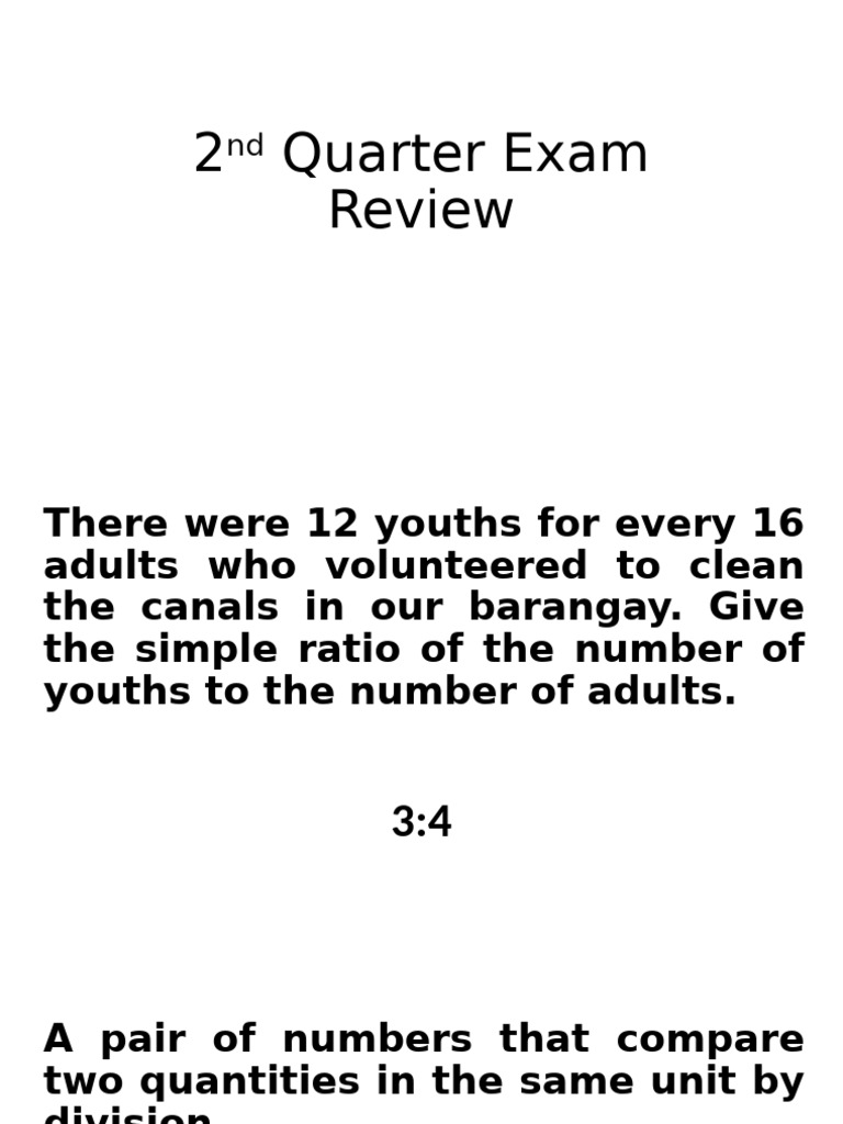 2nd Quarter Exam Review | PDF