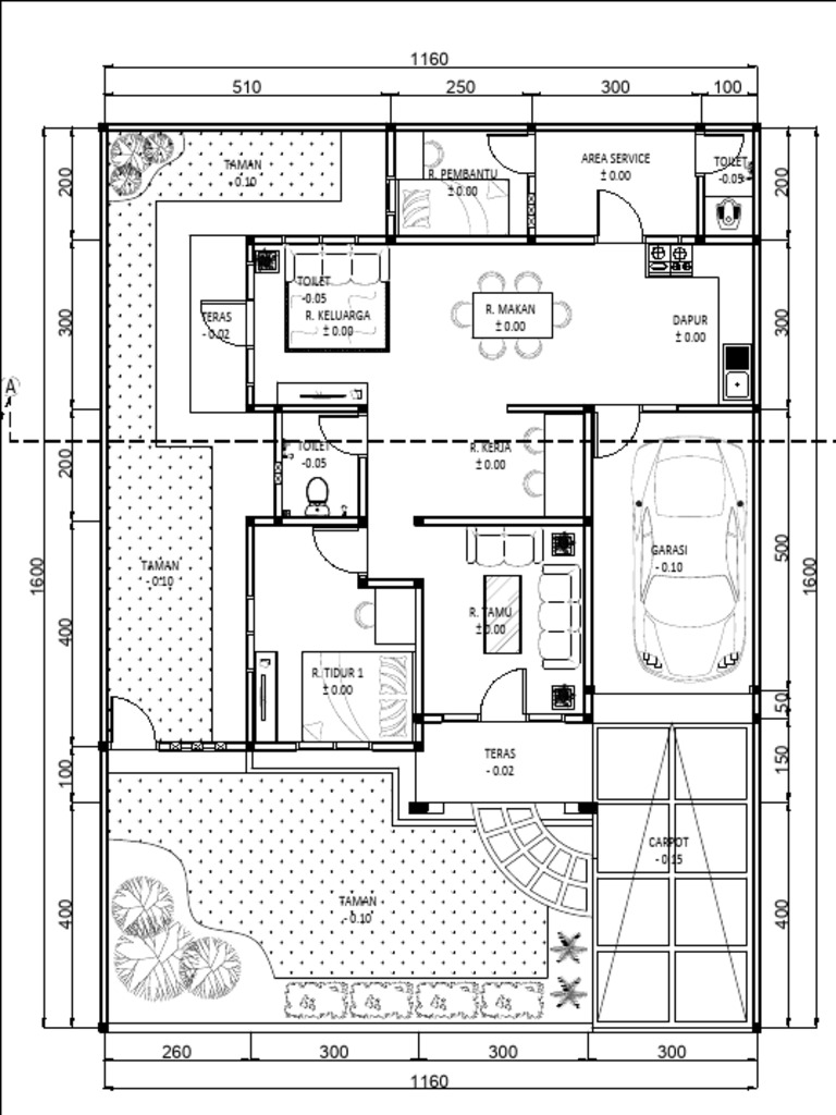 LATIHAN DENAH 1-Model | PDF
