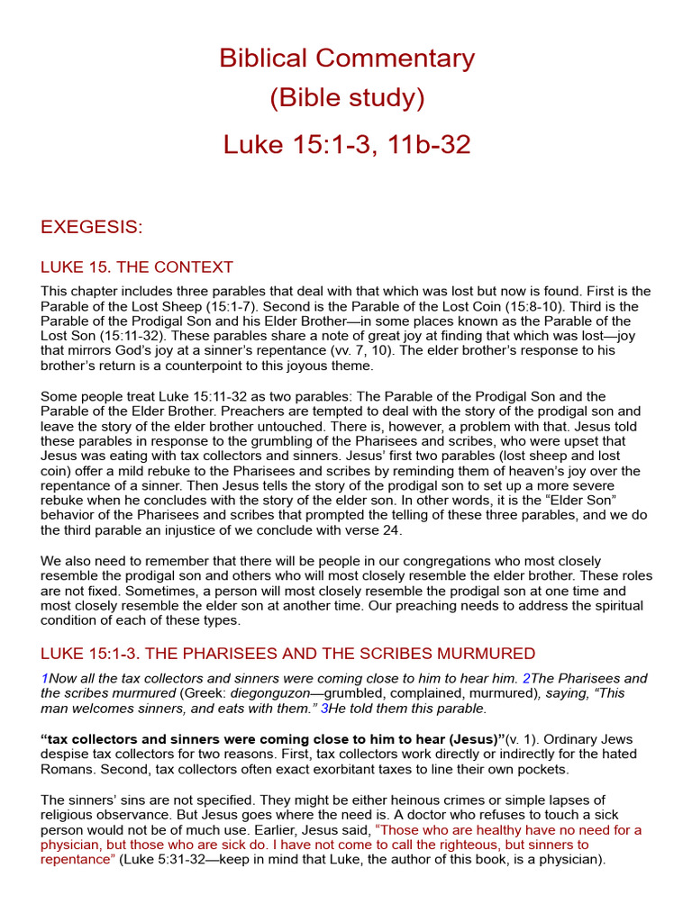 Understanding the Prodigal Parable | PDF | Parables Of Jesus | Jesus