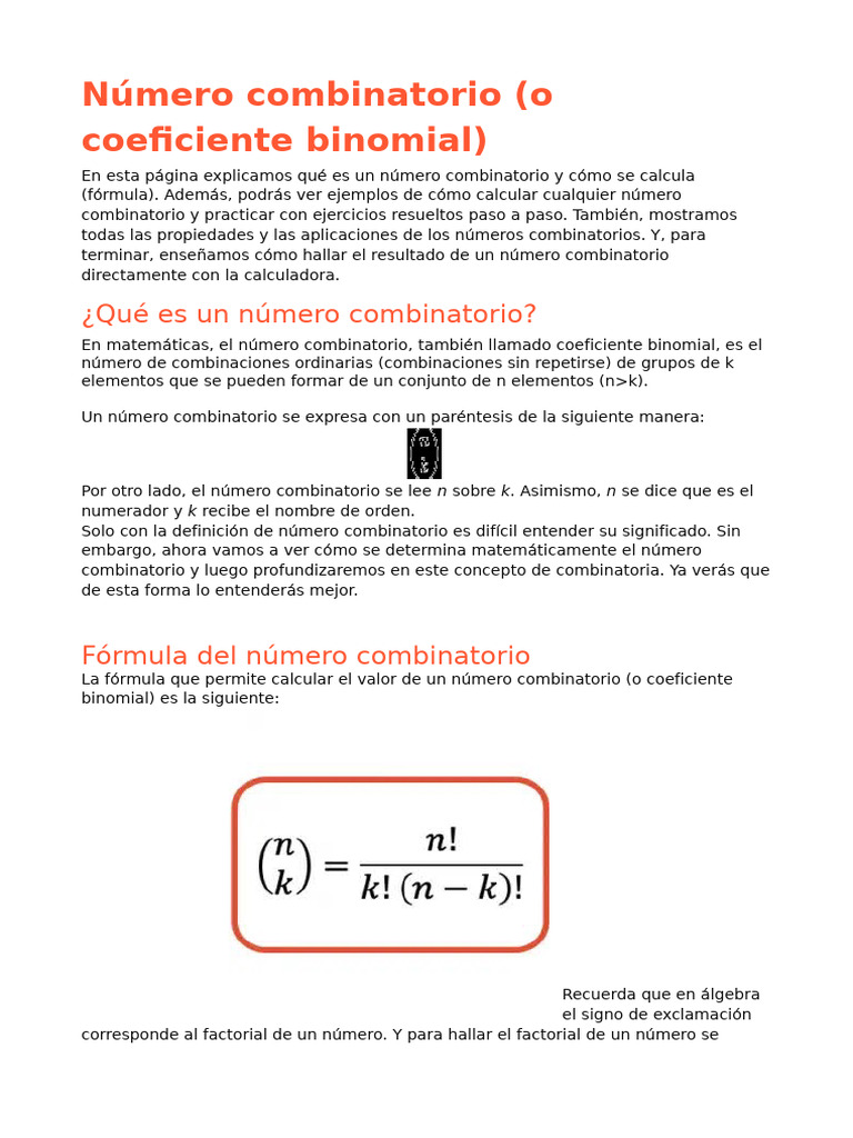 Combinatoria | PDF | Combinatoria | Números