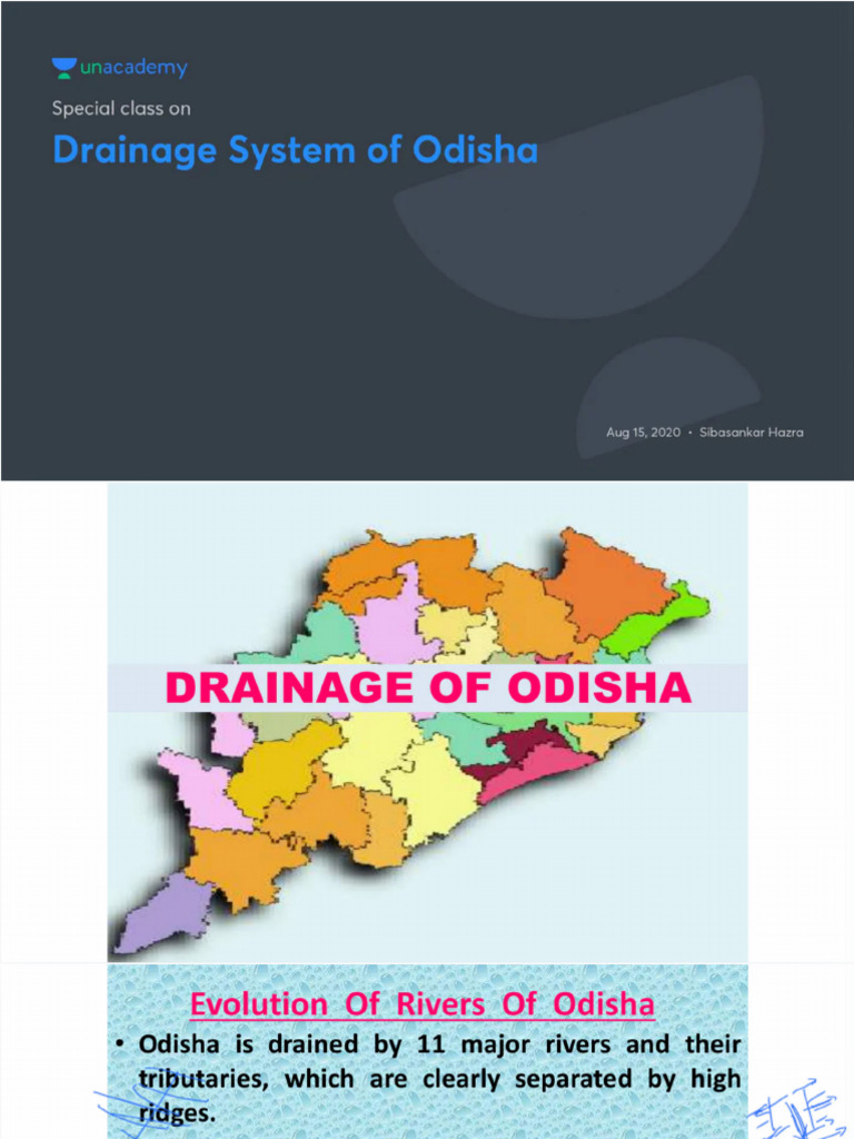 Drainage System of Odisha With Anno | PDF